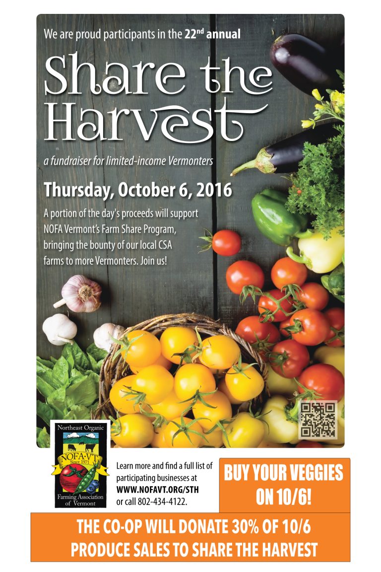 Buy Your Produce on October 6th and Share the Harvest! - Middlebury ...